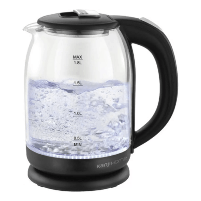 Pava Eléctrica KANJI 1.8Lts. Hervidora de Vidrio 1500Wts KJH-PE15004S